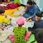 Kids art workshop to paint Ghada for Navratri