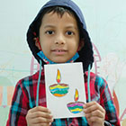 Art workshop for children to make Diwali artefacts
